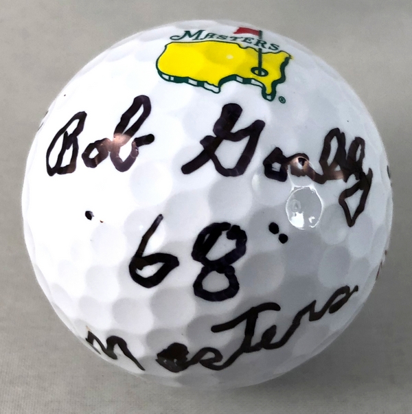 Bob Goalby Signed Masters Golf Ball 68 Champion - Memorabilia For Less