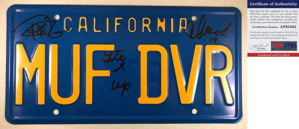 Cheech and Chong Signed License Plate Muf Dvr Up In Smoke PSA/DNA ...