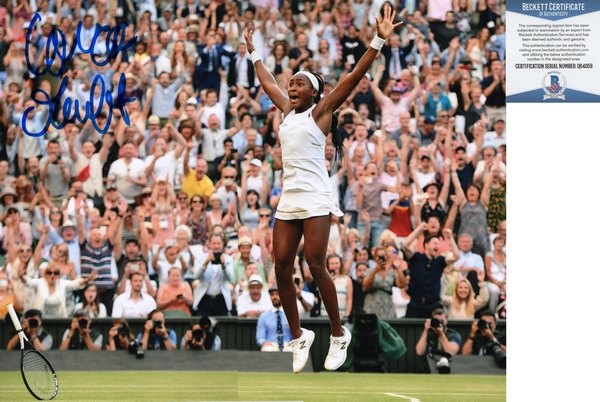 Cori Coco Gauff Signed 11x14 Photo Wimbledon Tennis Phenom Beckett BAS ...