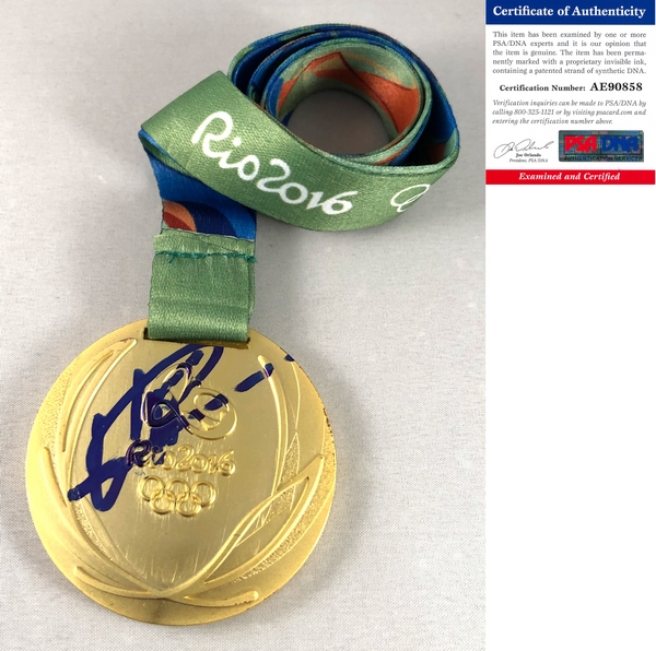 Olympics Usain Bolt Signed Rio Olympic Gold Medal PSA/DNA 7 ...