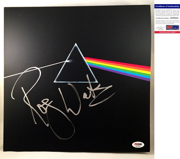 Roger Waters Signed Vinyl LP Album Pink Floyd Dark Side of The Moon PSA ...