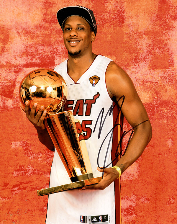 Autographed Miami Heat Mario Chalmers 8x10 Photo - Memorabilia For Less