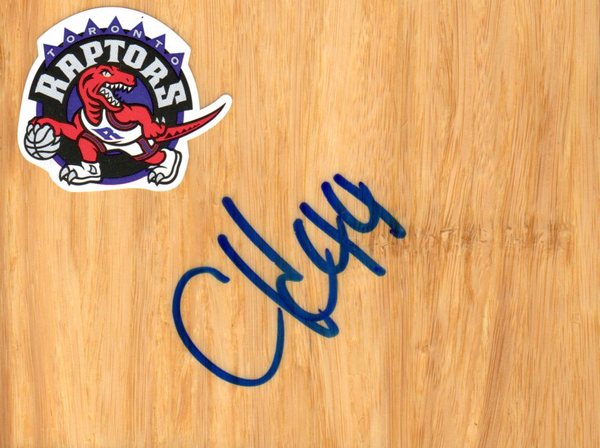 Toronto Raptors Chuck Hayes Signed FloorBoard - Memorabilia For Less