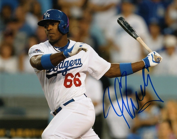 Signed Los Angeles Dodgers Yasiel Puig 8x10 Photo - Memorabilia For Less