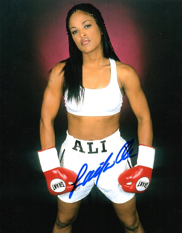 Laila Ali Signed 8x10 Photo Boxing Champion - Memorabilia For Less