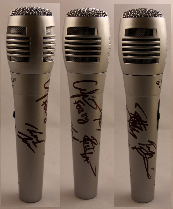 Fozzy Signed Microphone Chris Jericho Others - Memorabilia For Less