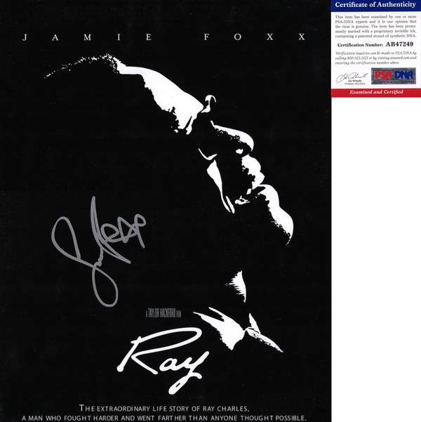 Jamie Foxx Signed 11x14 Photo Ray Charles PSA/DNA Authenticated ...