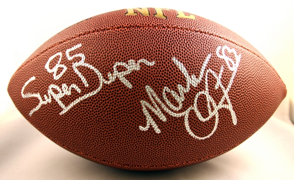 Miami Dolphins Mark Super Duper and Mark Clayton Signed Football Marks ...