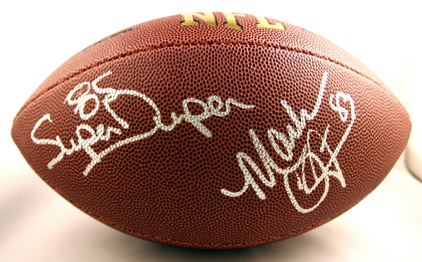Miami Dolphins Mark Clayton and Mark Super Duper Signed Football Marks ...