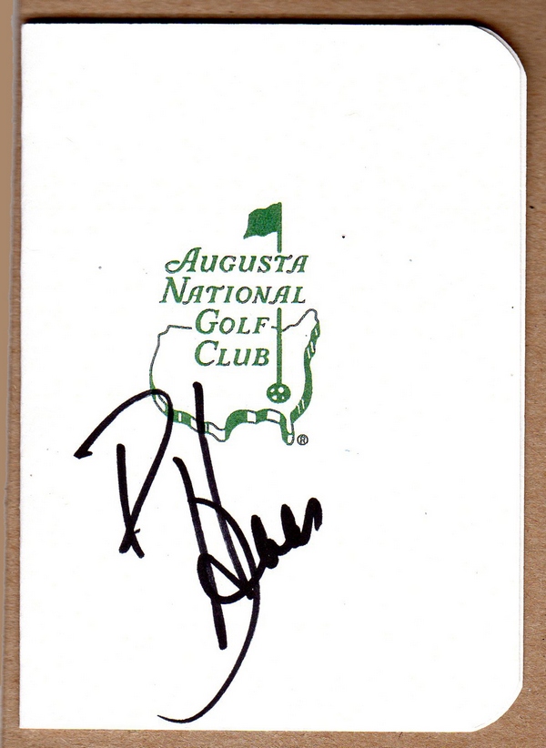 Golfer Bill Haas Signed Masters Scorecard - Memorabilia For Less