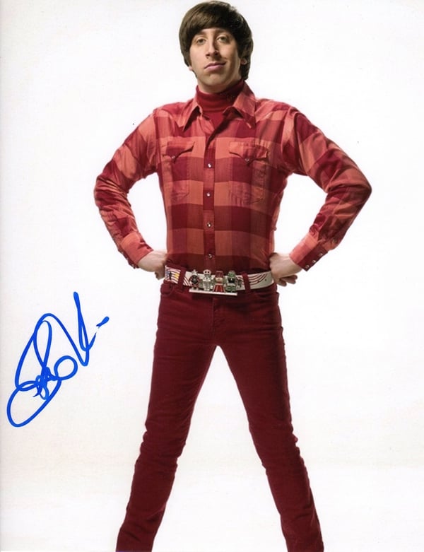 Simon Helberg Autographed 8x10 Photo Big Bang Theory Howard Wolowitz ...