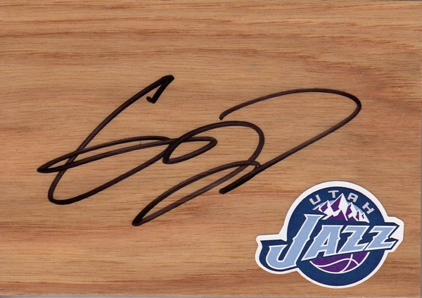 Utah Jazz Gordon Hayward Signed FloorBoard - Memorabilia For Less