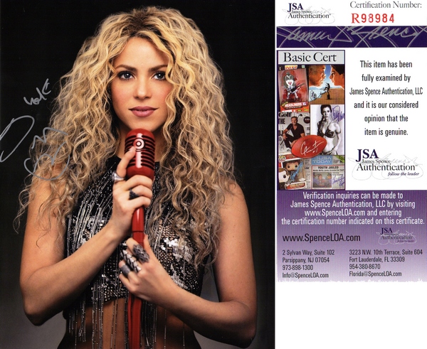 Shakira Signed 11x14 Photo Hips Dont Lie JSA AUthenticated ...