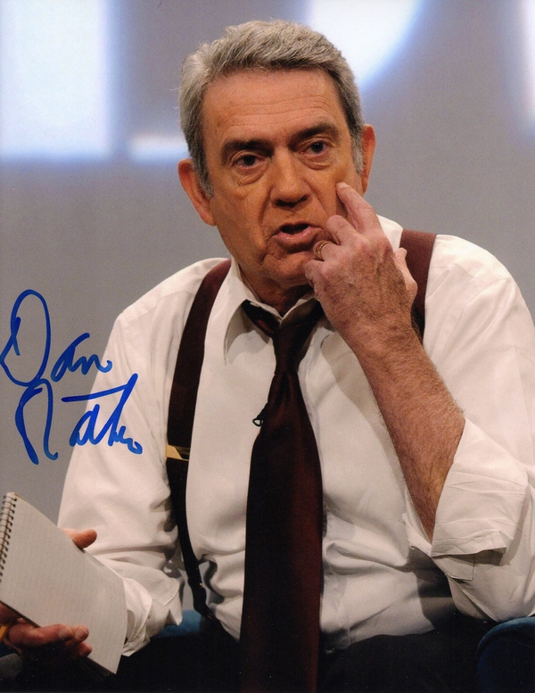 TV News Person Dan Rather Signed 8x10 Photo - Memorabilia For Less
