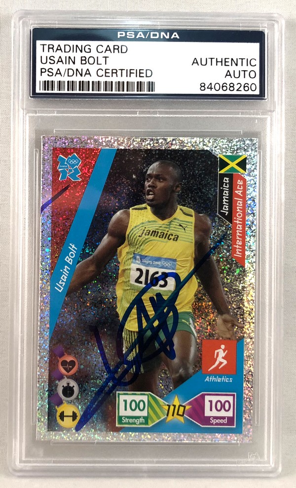 Usain Bolt Signed 2012 London Olympics Trading Card PSA/DNA ...