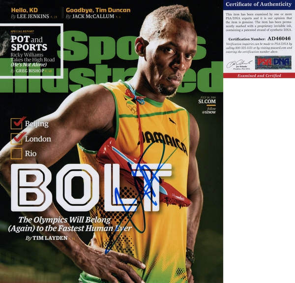 Usain Bolt Signed 8x10 Photo Olympics Gold Medalist 9 PSA/DNA ...