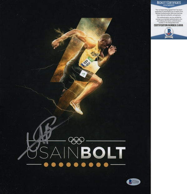Usain Bolt Signed 11x14 Photo Rio Olympics Fastest Human Alive 7 ...