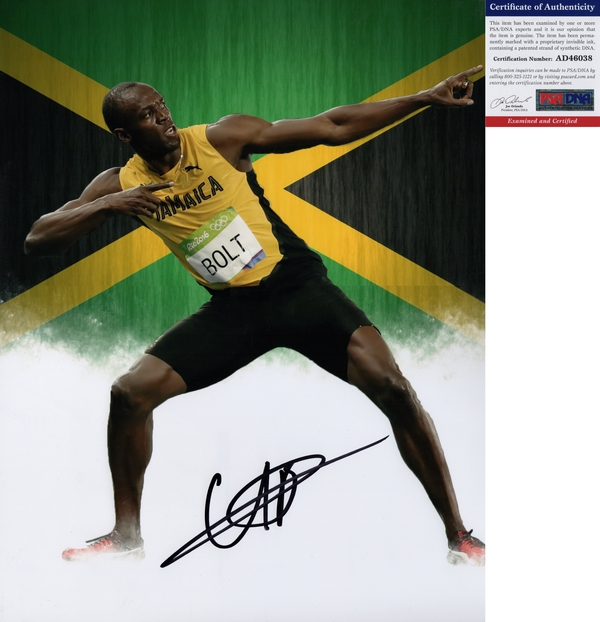 Usain Bolt Signed 11x14 Photo Rio Olympics Fastest Human Alive 14 ...