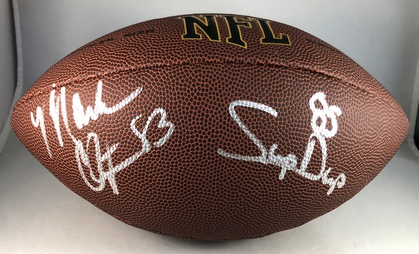 Miami Dolphins Mark Duper and Mark Clayton Signed Football Marks ...