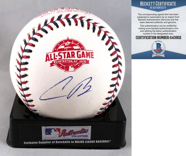 Houston Astros Alex Bregman Signed 2018 All Star Baseball MVP Beckett ...