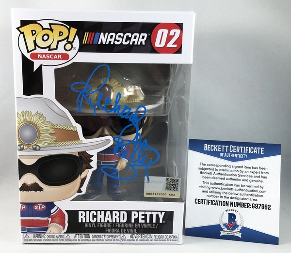 Race Car Driver Richard Petty Signed Funko Pop Nascar #02 Beckett BAS ...