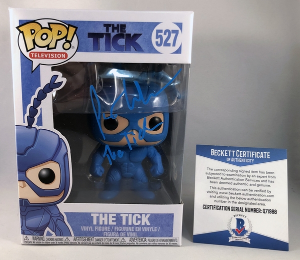 Patrick Warburton Signed Funko Pop The Tick 527 Beckett BAS ...