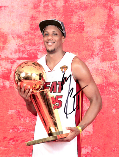 Miami Heat Mario Chalmers Autographed 8x10 Photo - Memorabilia For Less