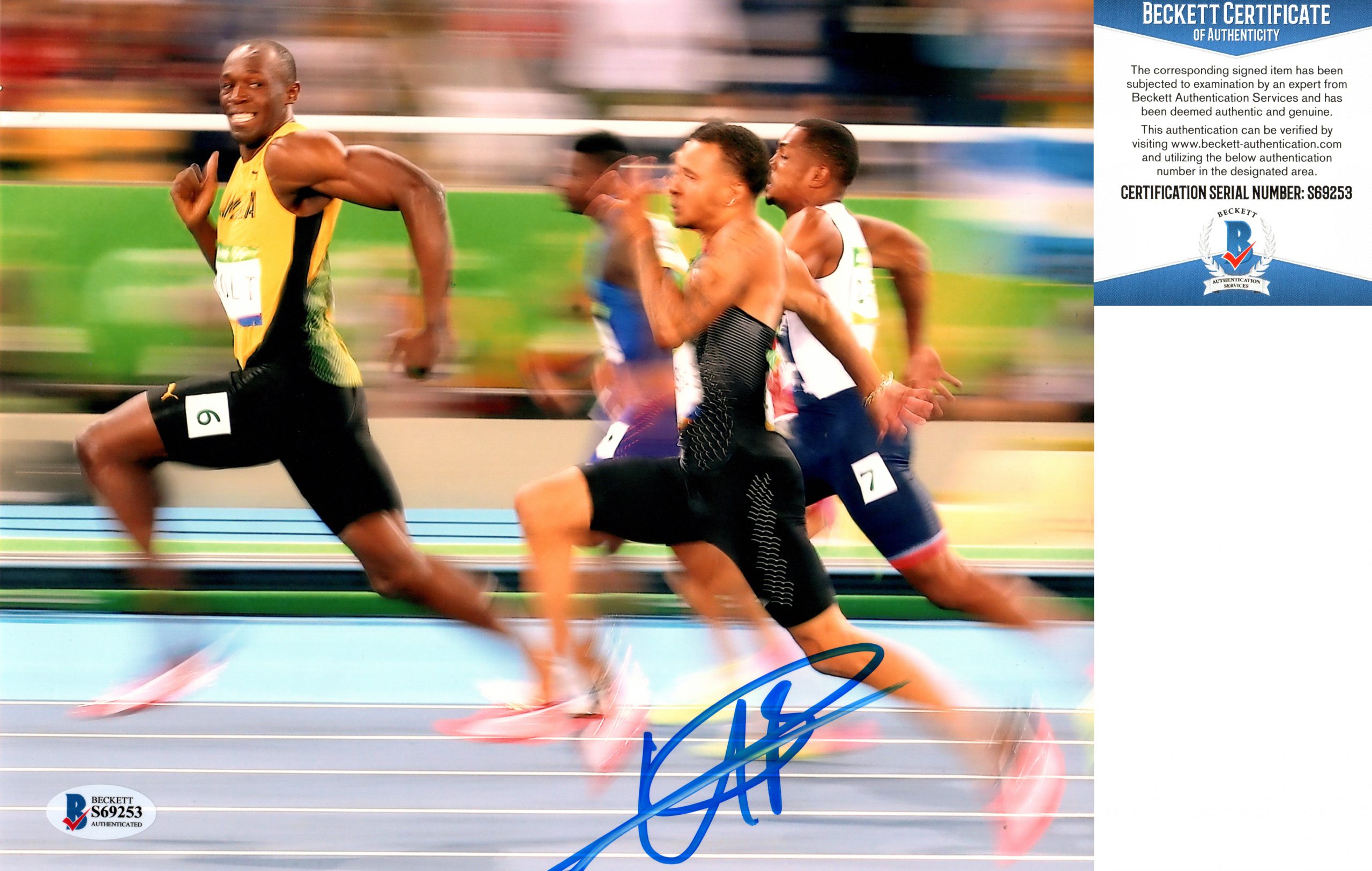 Usain Bolt Signed 8x10 Photo Beckett BAS 2 - Memorabilia For Less