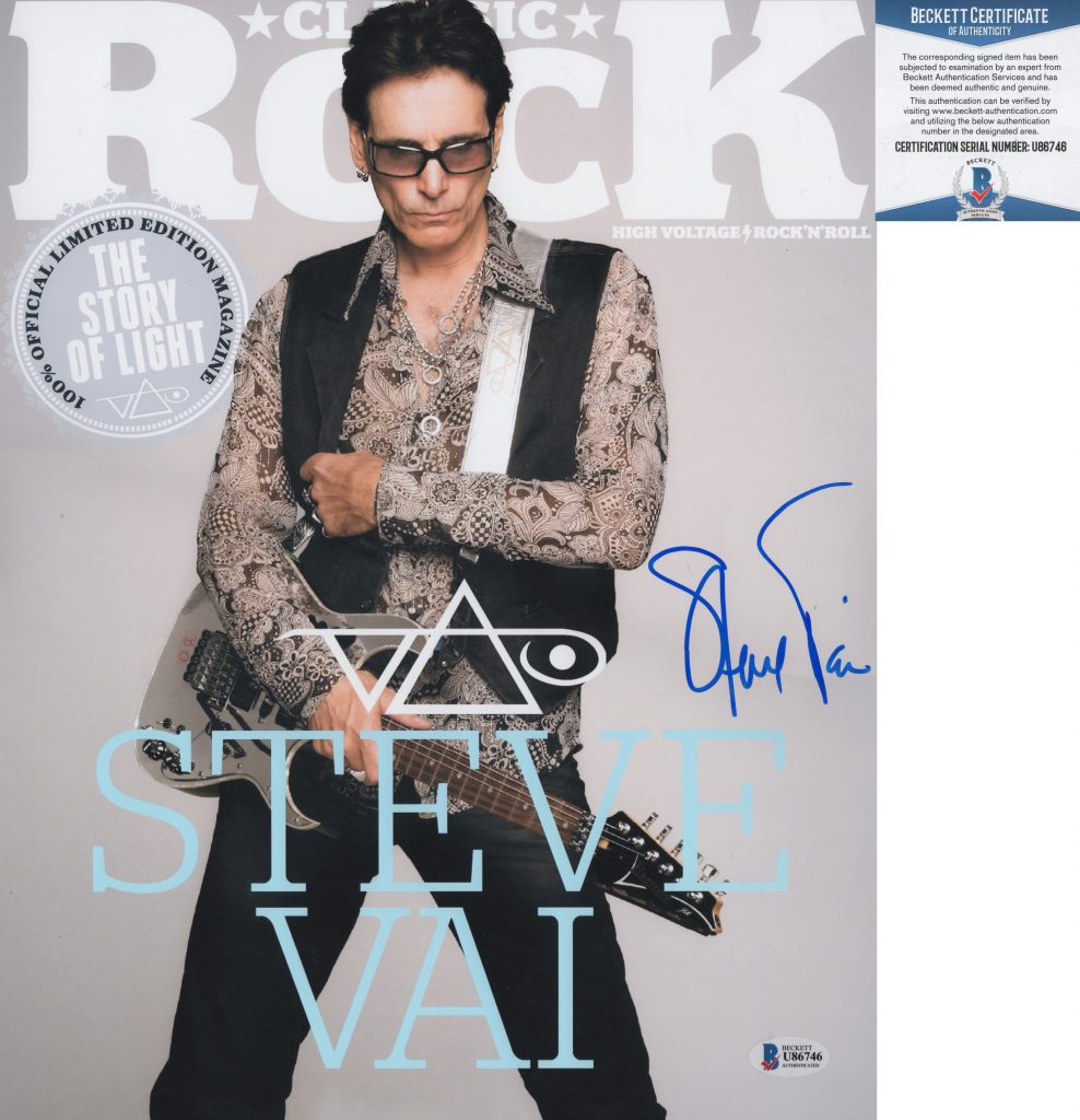 Guitarist Steve Vai Signed 11x14 Photo Beckett BAS - Memorabilia For Less