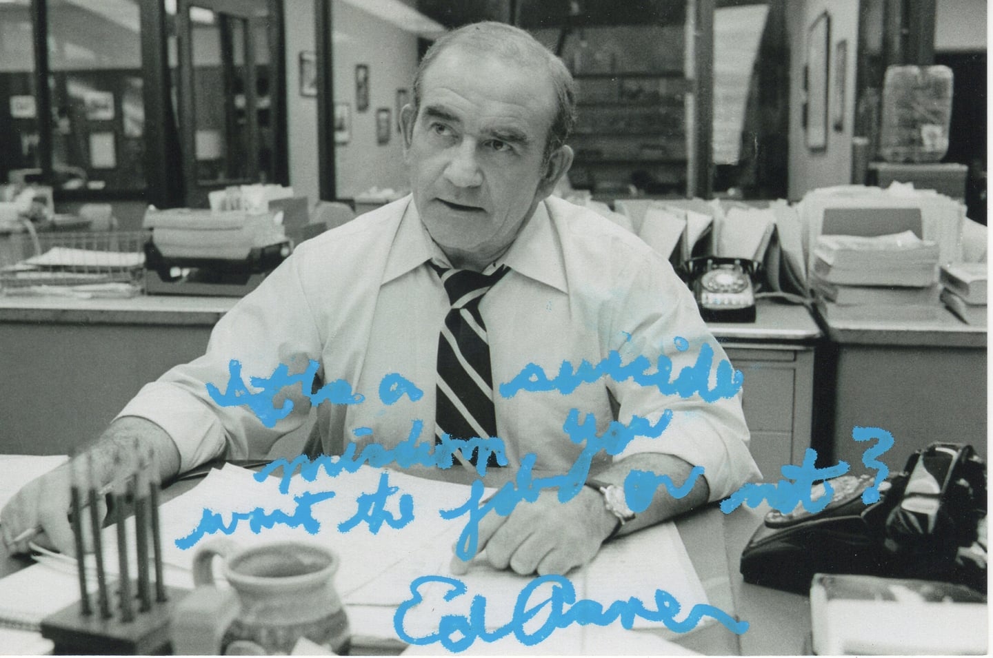 Ed Asner Signed 4x6 Photo 1 - Memorabilia For Less
