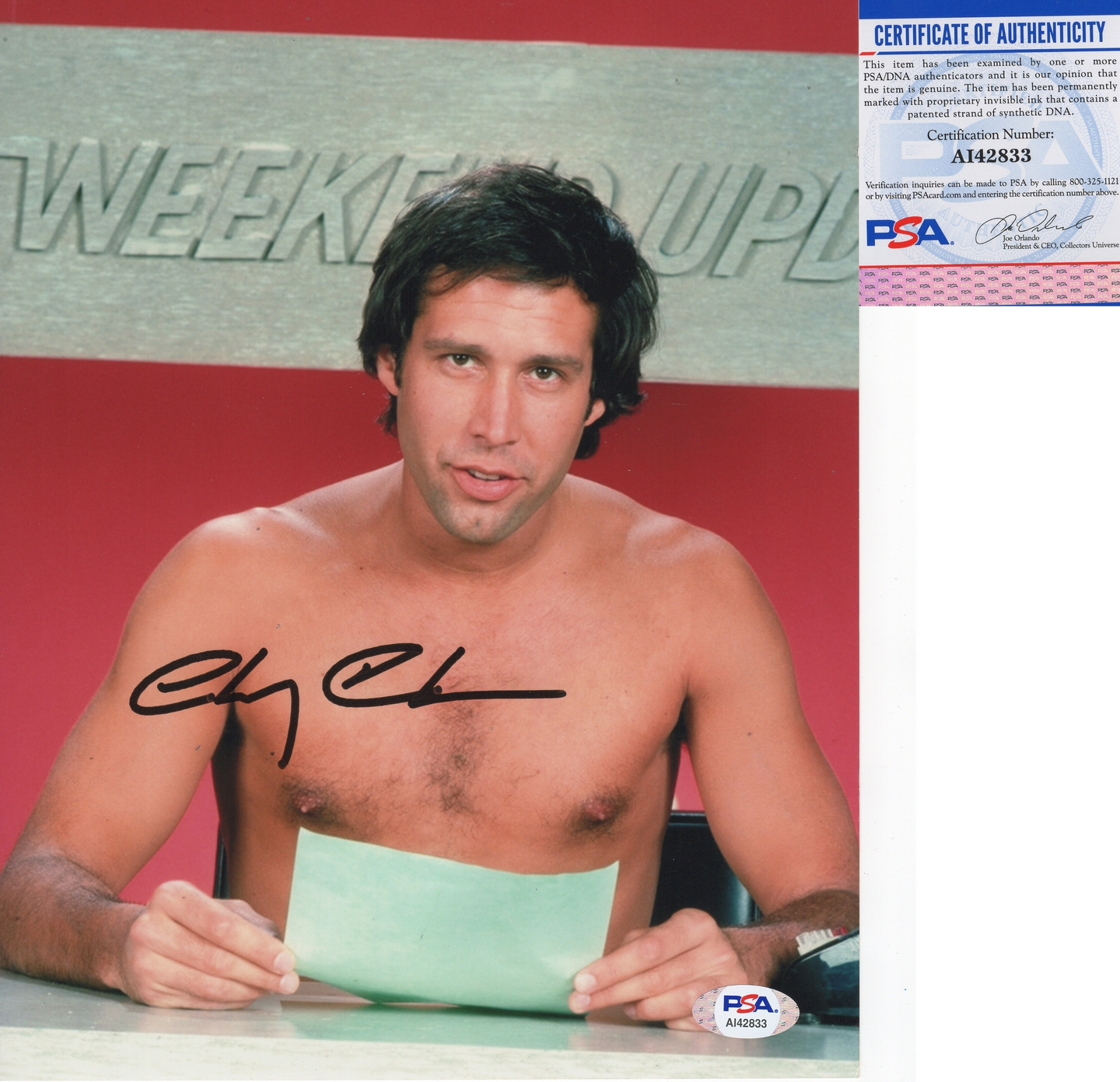 Chevy Chase Signed 8x10 Photo SNL PSA/DNA - Memorabilia For Less