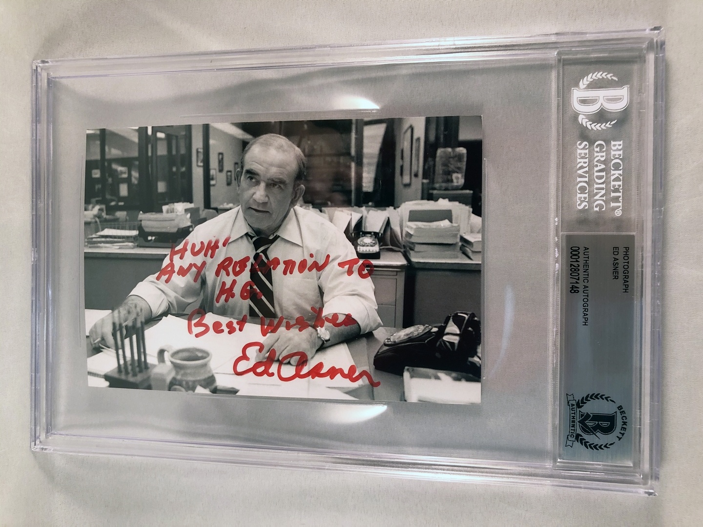 Ed Asner Signed 4x6 Photo Beckett BAS 1 - Memorabilia For Less