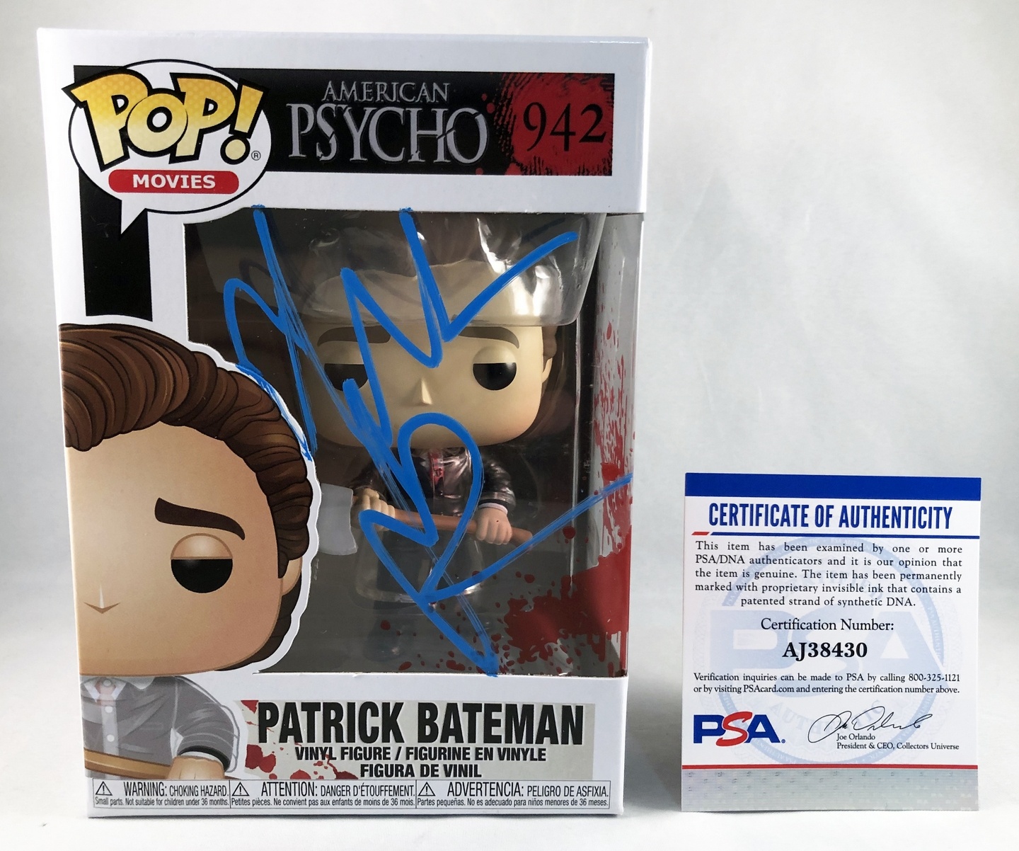 Christian Bale Signed Funko Pop Patrick Bateman American Psycho PSA/DNA ...