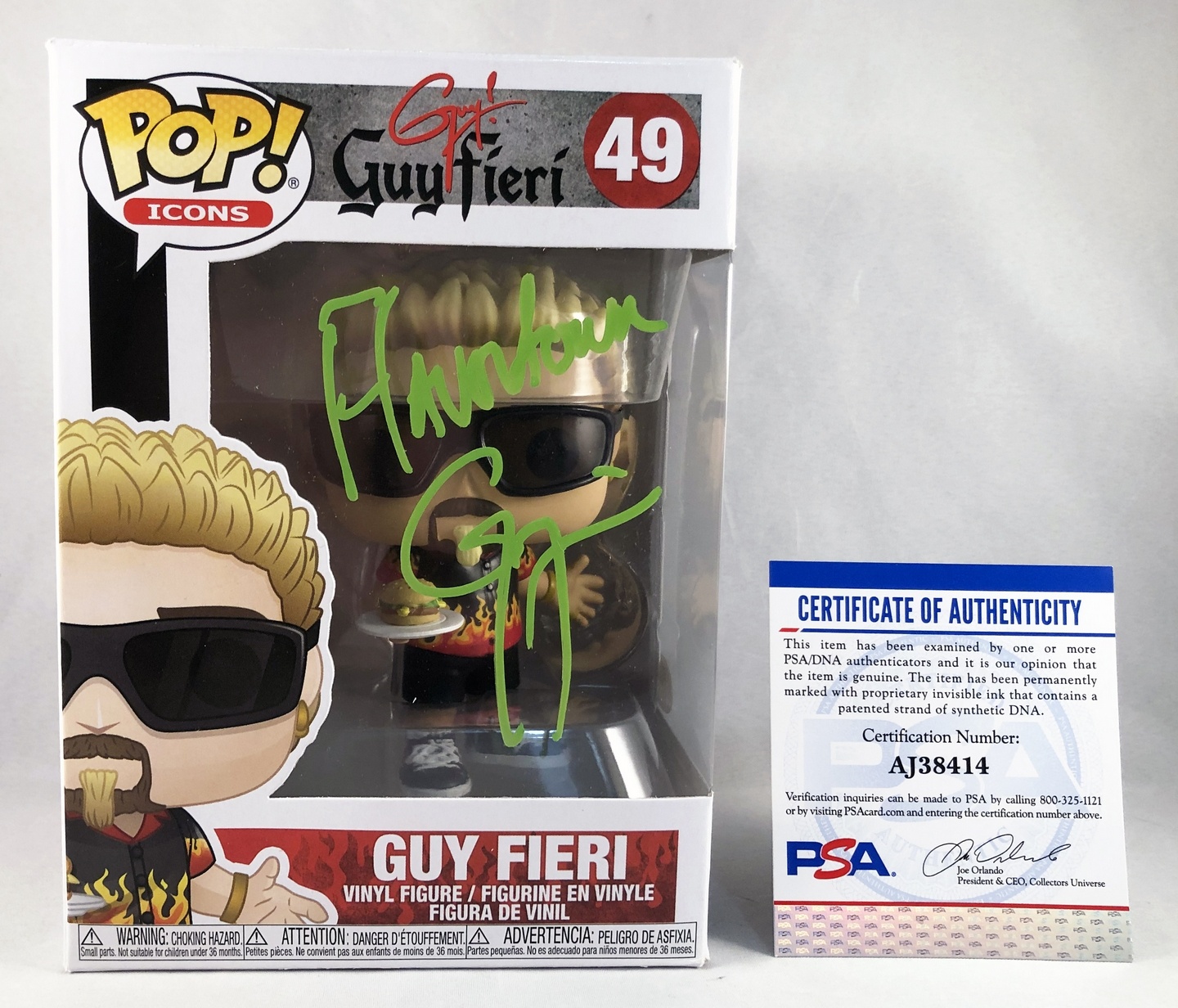 Guy Fieri Signed Funko Pop PSA/DNA 1 - Memorabilia For Less