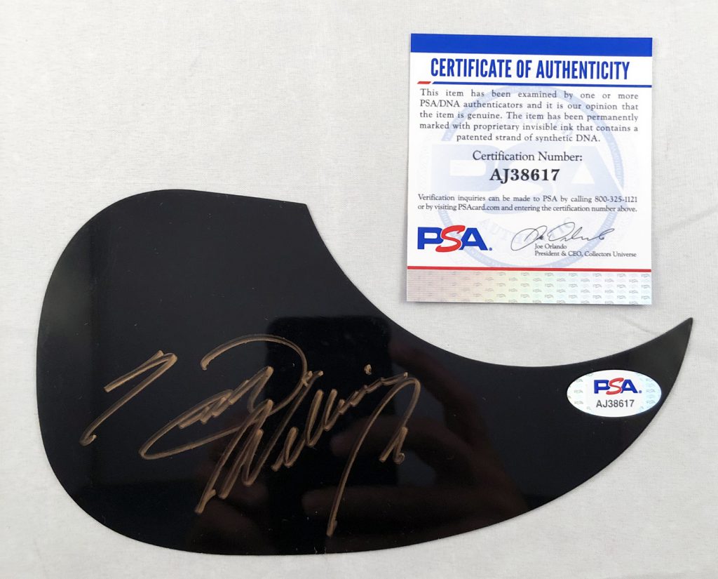 Hank Williams Jr Signed Acoustic PickGuard PSA/DNA 12 - Memorabilia For ...