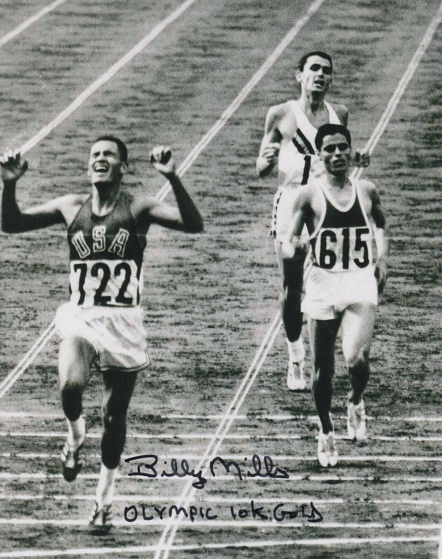 Billy Mills Signed 8x10 Photo Olympics Gold Medal Track & Field ...