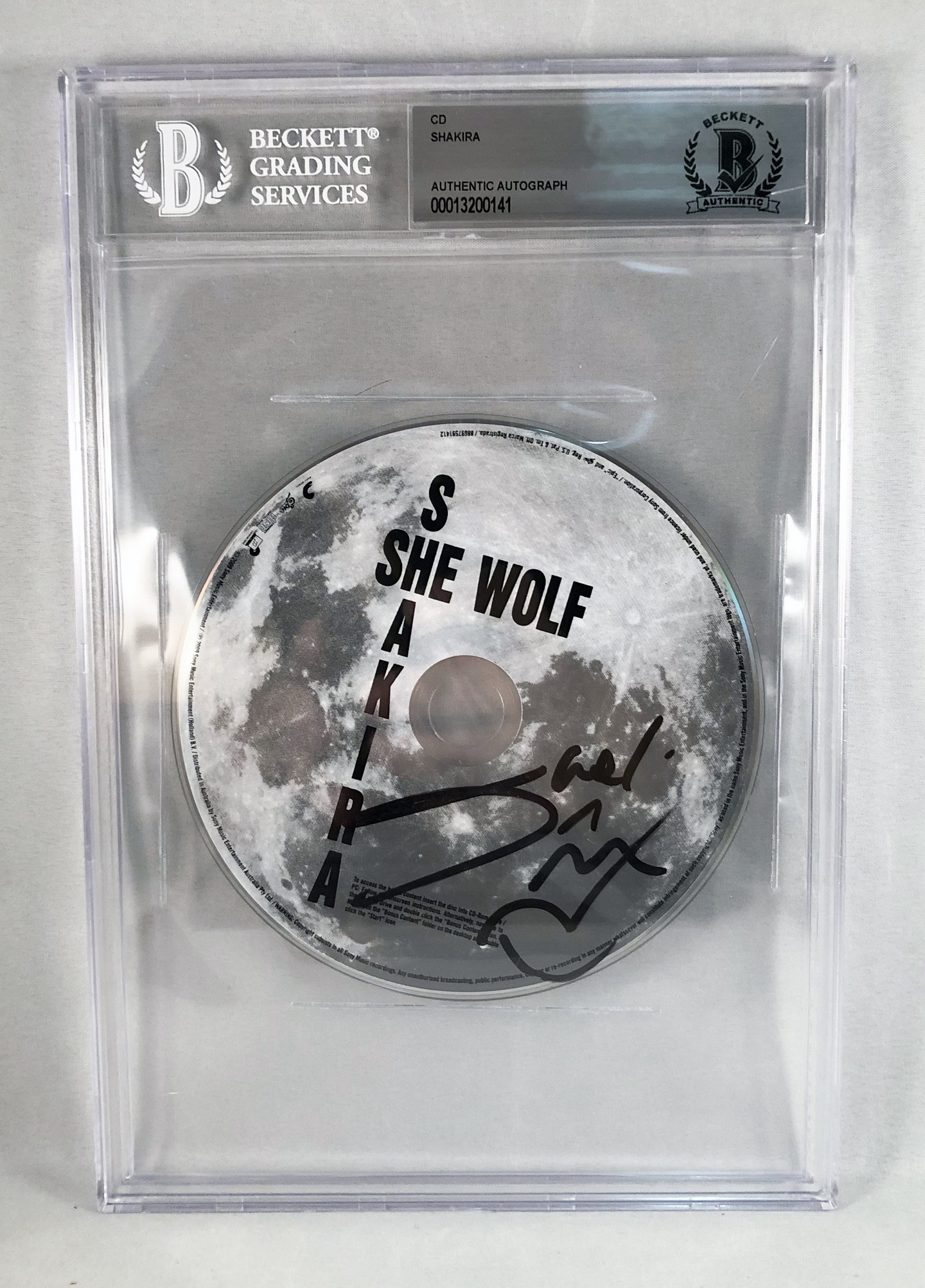 Shakira Signed CD Beckett BAS She Wolf - Memorabilia For Less