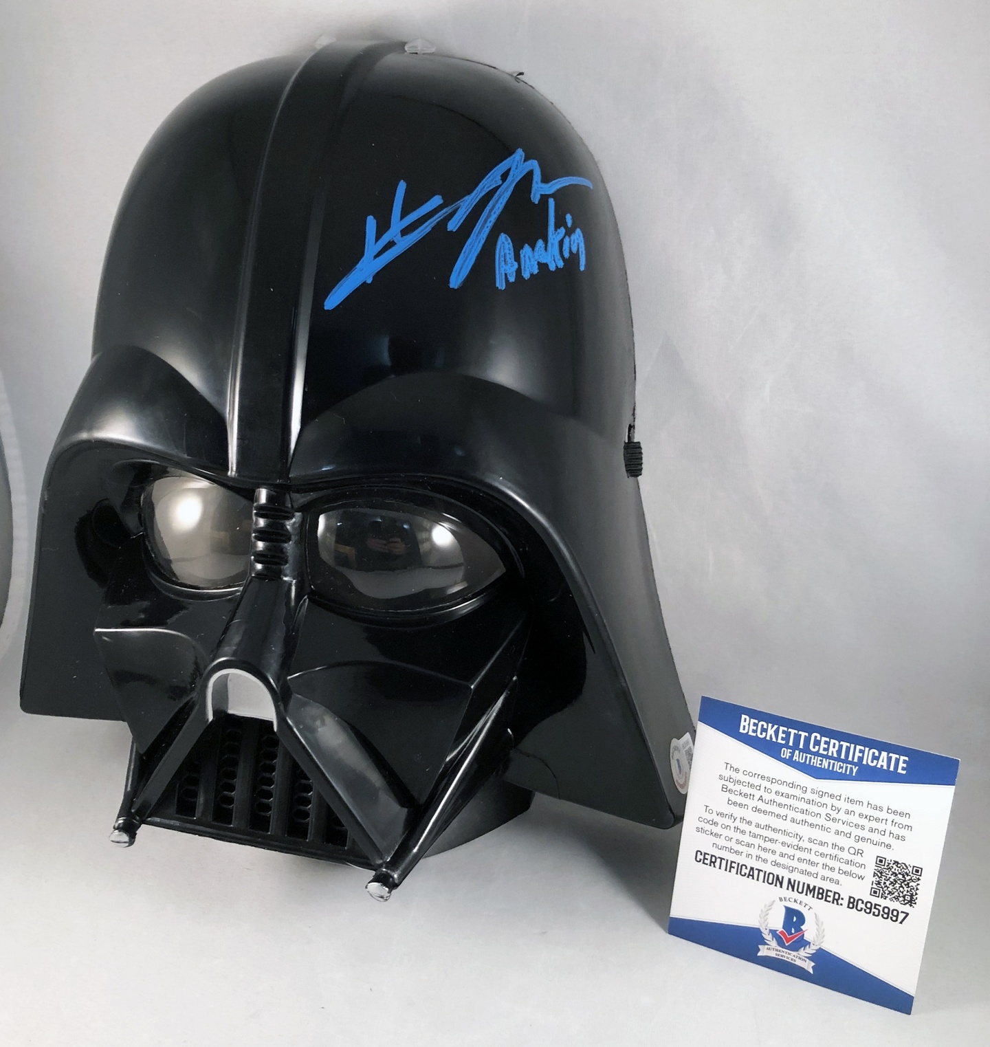 Hayden Christensen Signed Mask Anakin Darth Vader Beckett BAS 1 ...