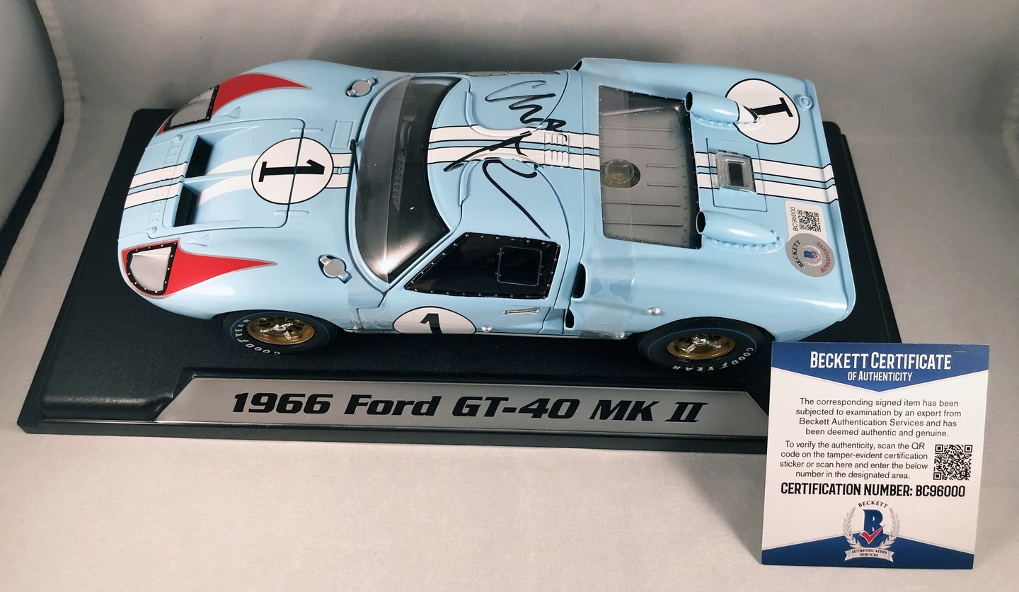 Christian Bale Signed Diecast Car 1:18 Beckett BAS Ford V Ferrari ...