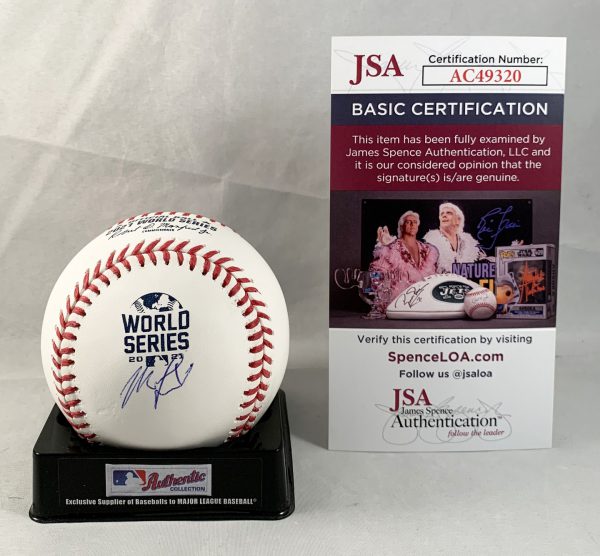 Atlanta Braves Max Fried Signed 2021 World Series Baseball JSA - Memorabilia For Less