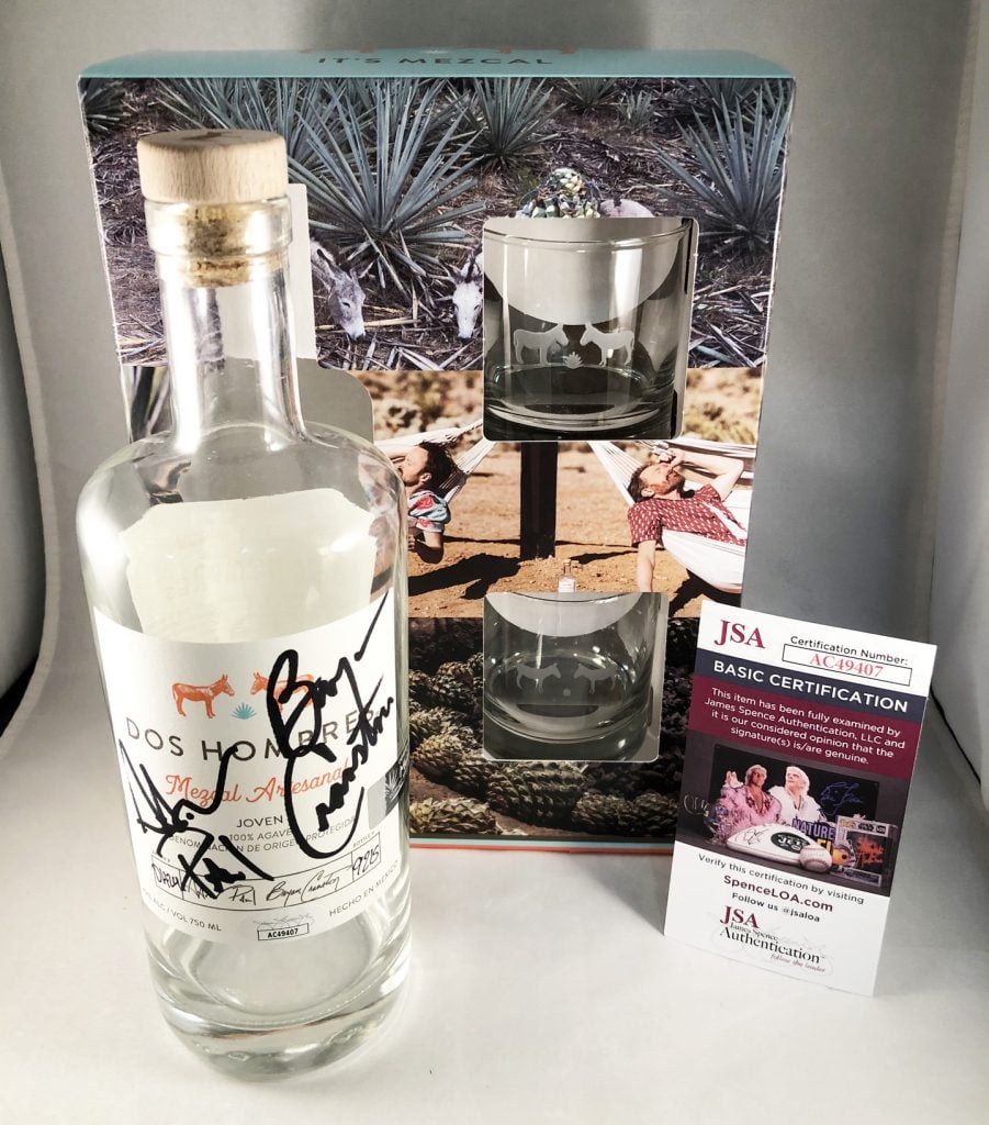 Bryan Cranston and Aaron Paul Signed Empty Bottle JSA Breaking Bad Dos ...
