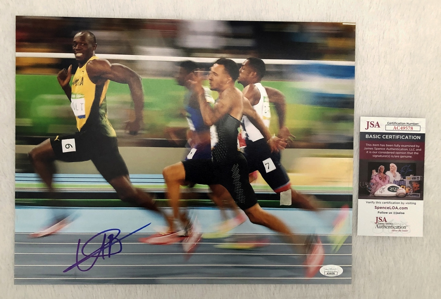 Usain Bolt Signed 11x14 Photo Rio Olympics Fastest Human Ever JSA ...