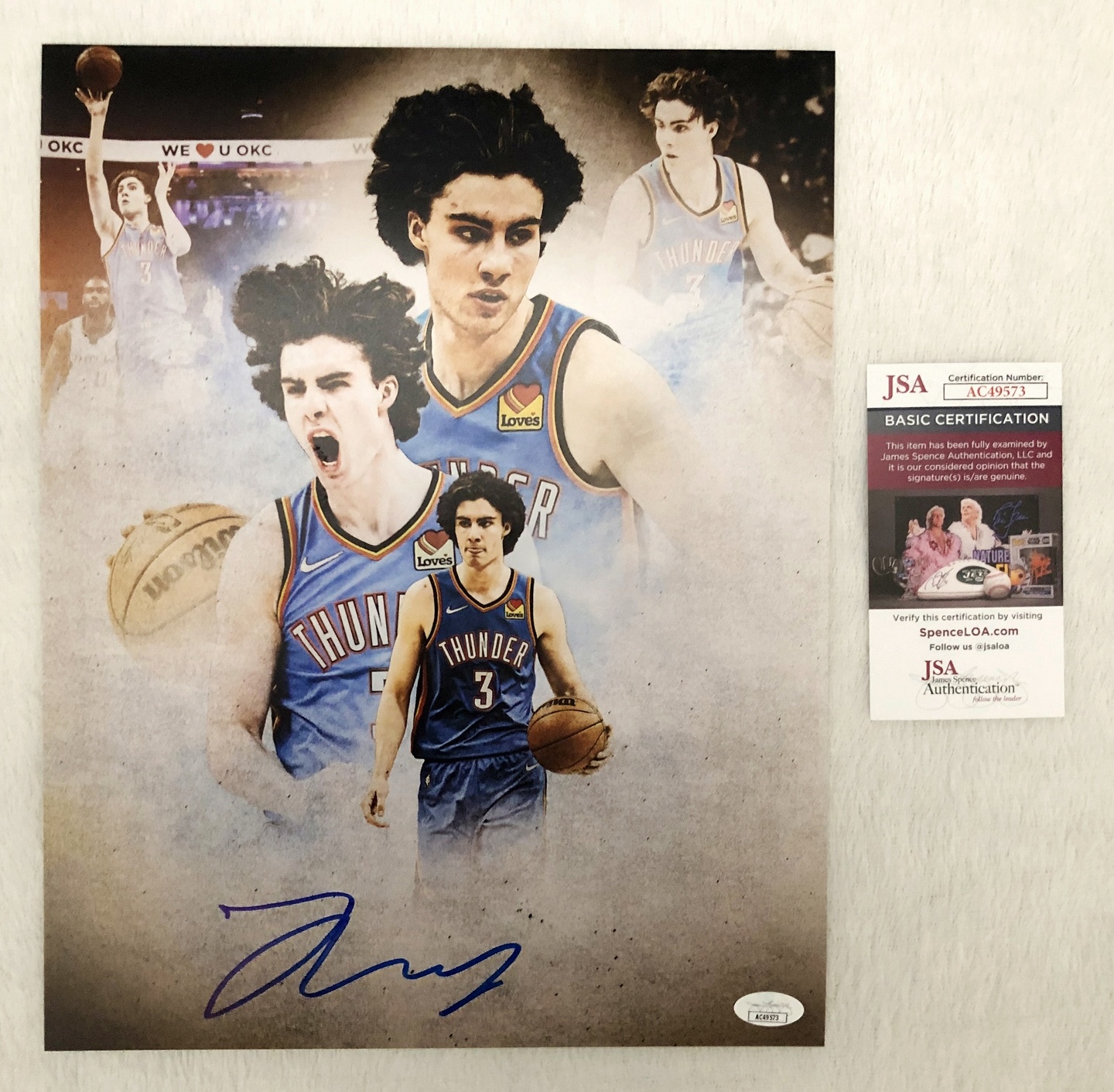Oklahoma City Thunder Josh Giddey Signed 11x14 Photo JSA - Memorabilia ...
