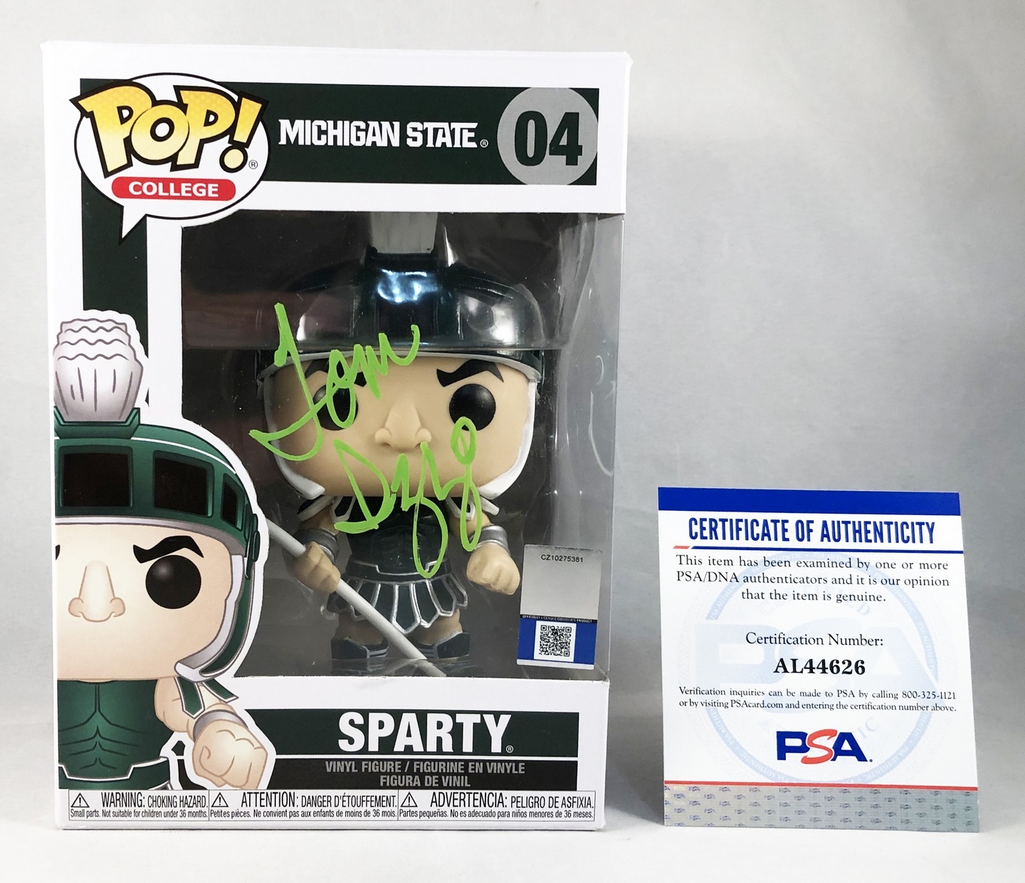 Michigan State Spartans Tom Izzo Signed Funko Pop PSA/DNA 1 ...