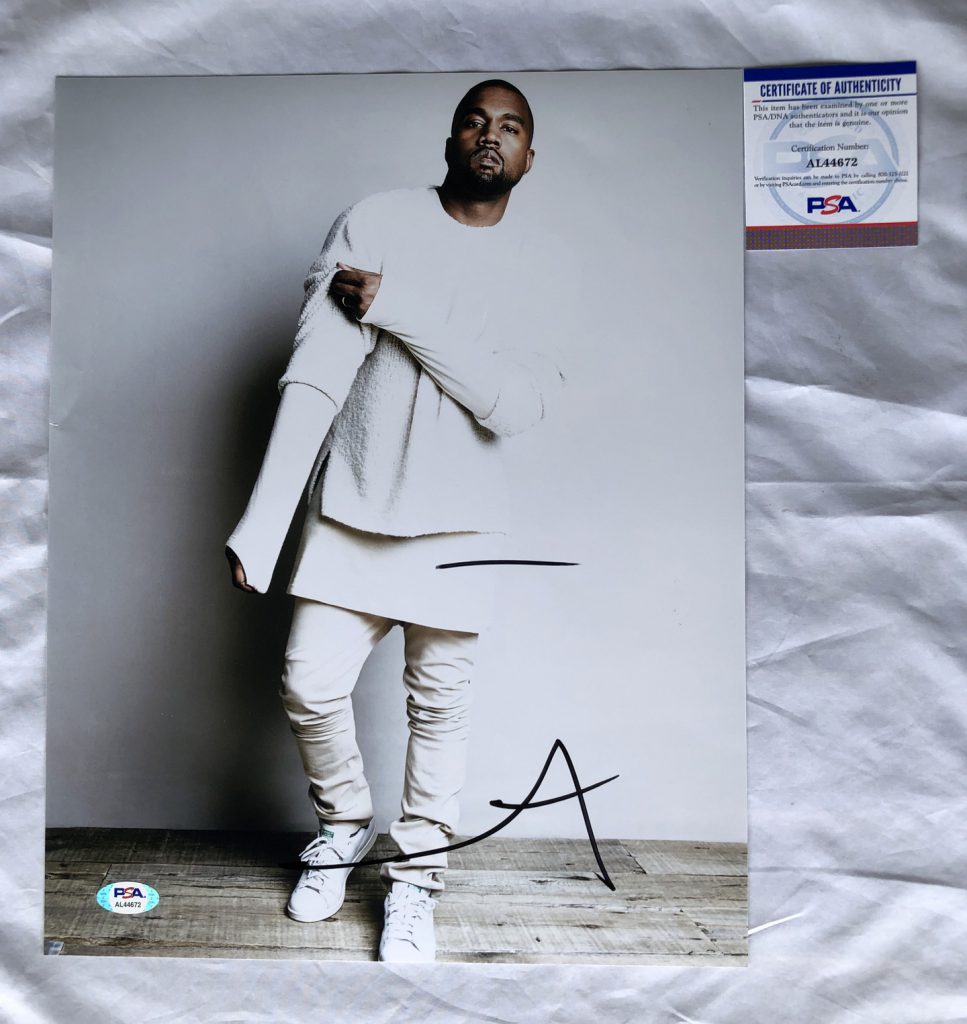 Kanye West Signed 11x14 Photo Ye Donda PSA/DNA - Memorabilia For Less