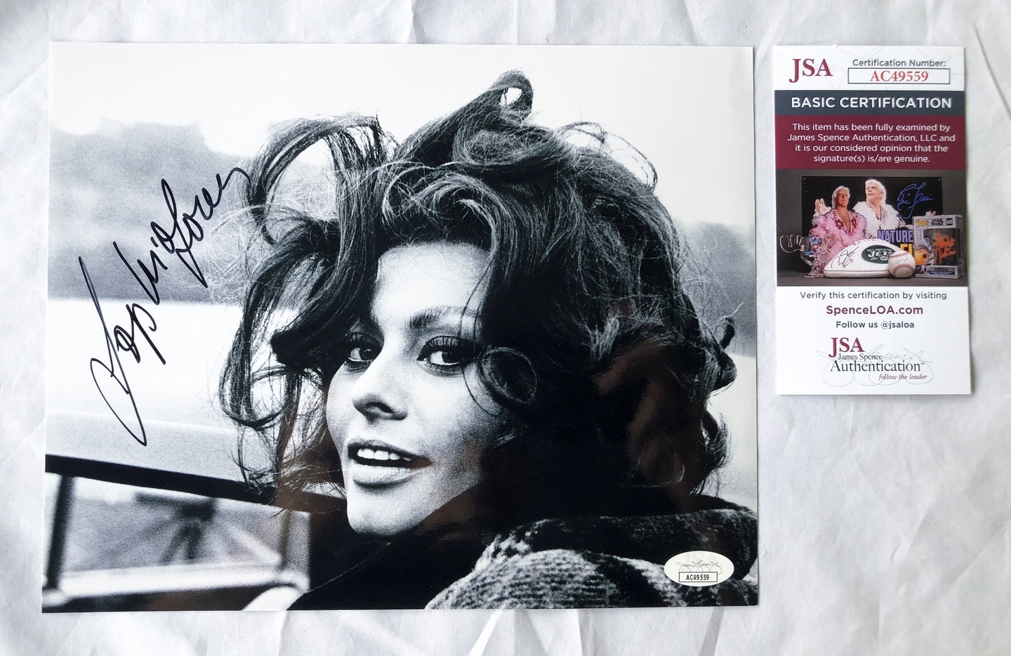 Sophia Loren Signed 8x10 Photo JSA 19 - Memorabilia For Less