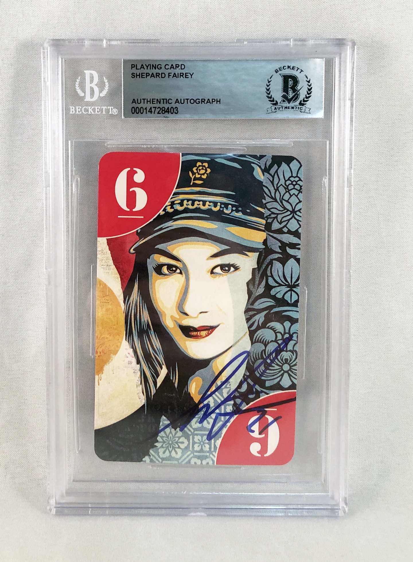 Shepard Fairey Signed Card Uno Limited Edition Beckett BAS 14 ...