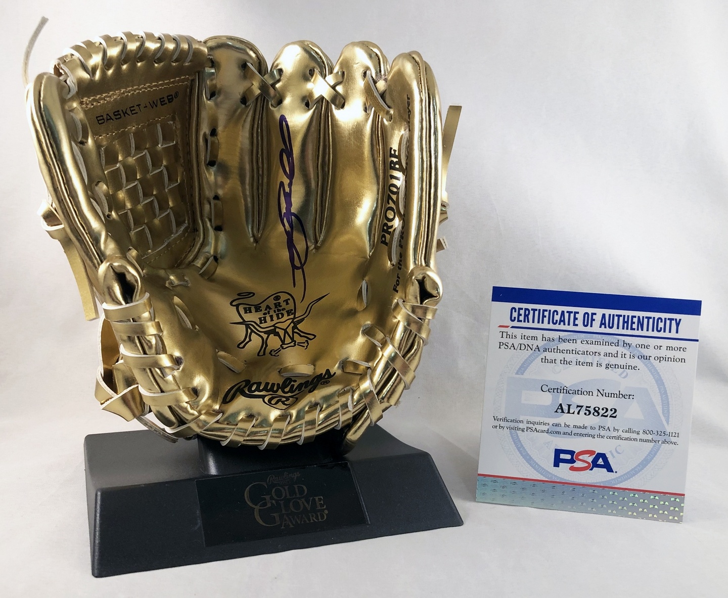 Houston Astros Jeff Bagwell Signed Gold Glove Trophy PSA/DNA ...