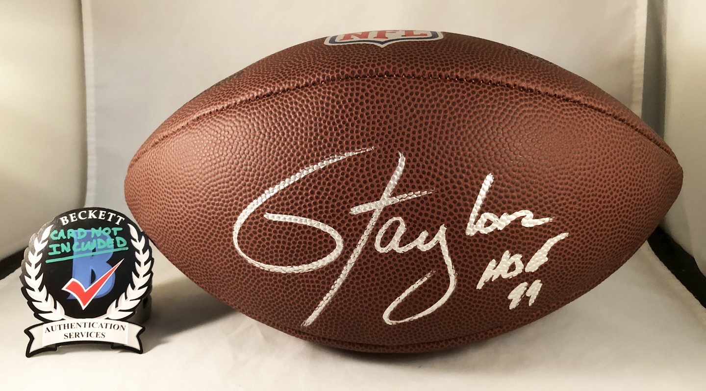 Lawrence Taylor Signed Full Size NFL Composite Football Beckett BAS New ...