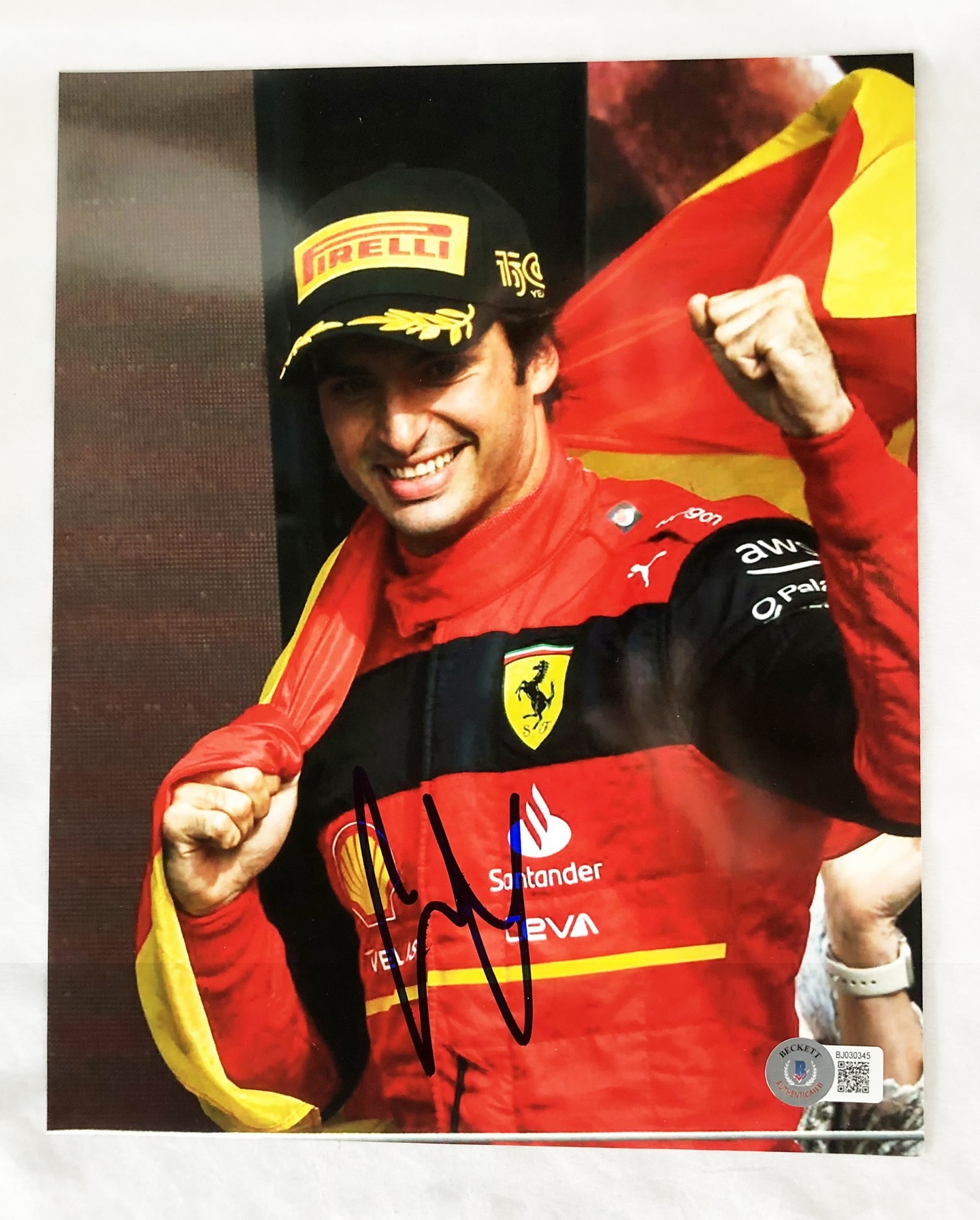 Carlos Sainz Signed 8x10 Photo Beckett BAS Formula 1 F1 Ferrari 3 ...